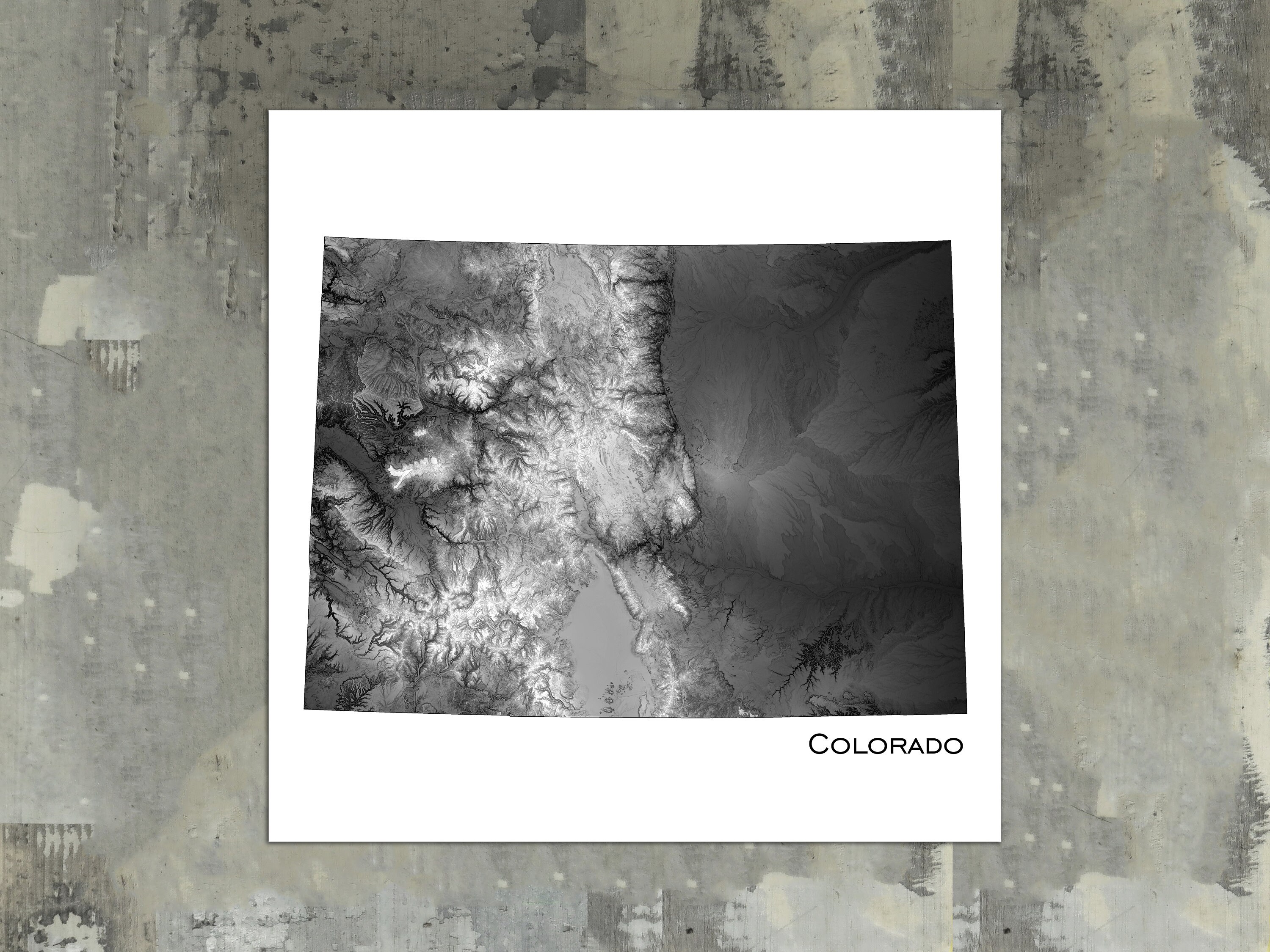 Colorado Map Art Print US State Topographic Map - Etsy