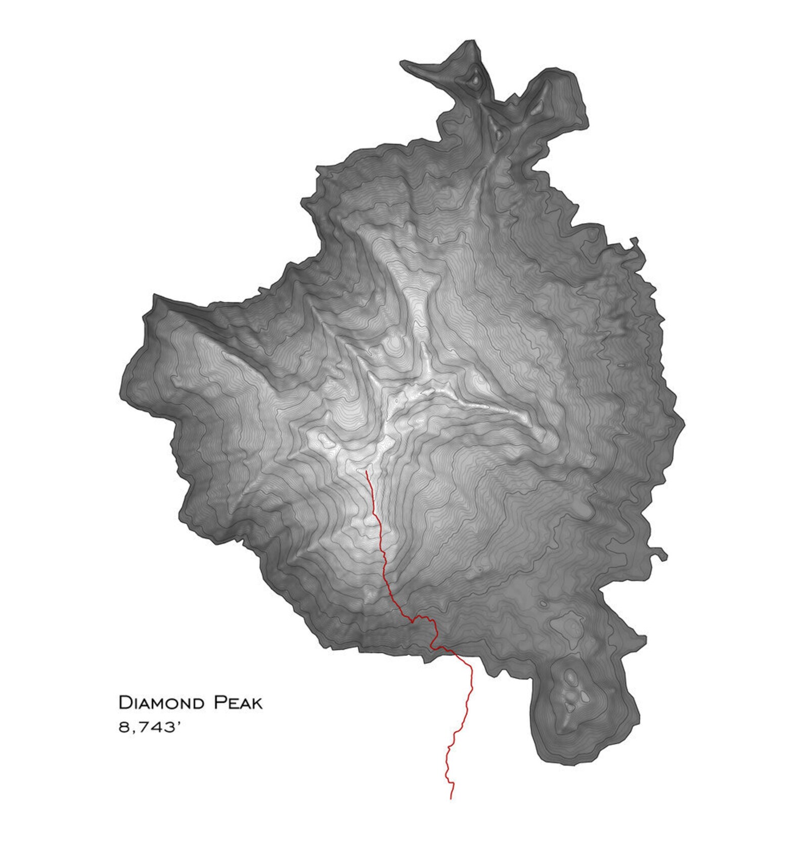 Diamond Peak Topography Map Oregon Map Art Framed Wall Art - Etsy