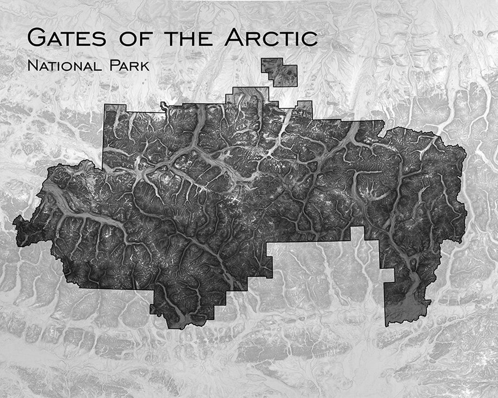Gates of the Arctic National Park Topographic Map Art Print - Etsy