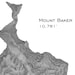 Mt Baker Topo Map Wall Art | Mount Baker Map Print, Washington ...