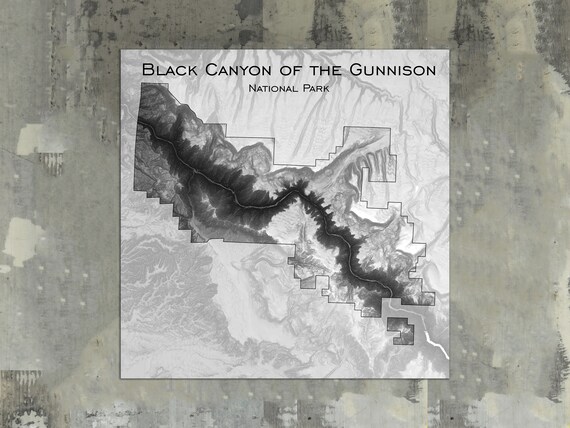Black Canyon of the Gunnison Map National Park Topographic | Etsy