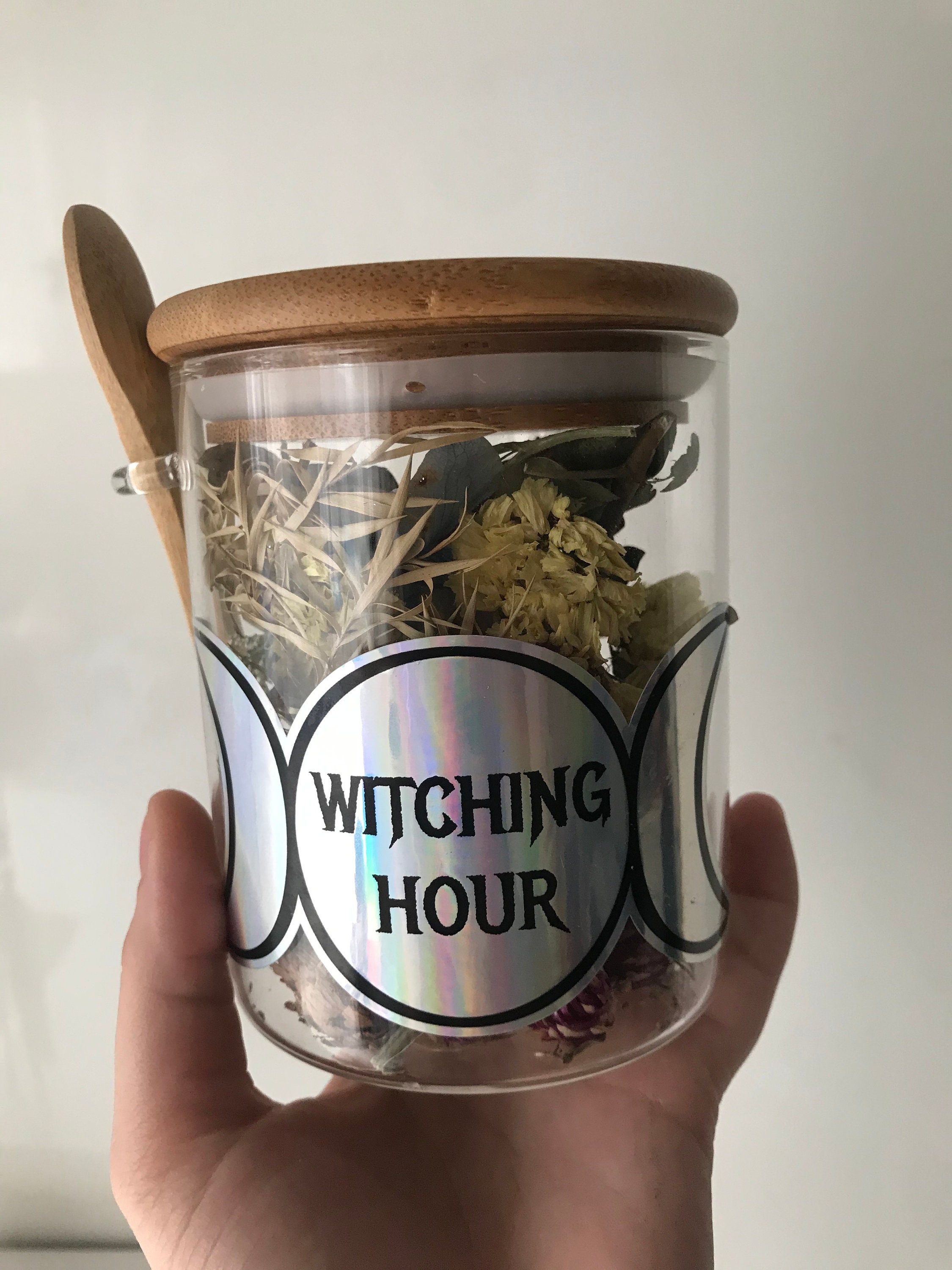 Potion jar witchcraft supplies apothecary storage herbs | Etsy