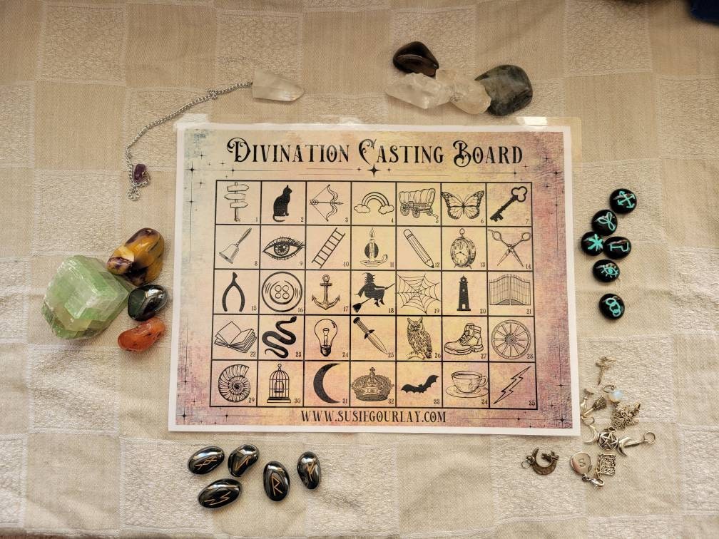 Casting Board for Runes, Charms, Pendulums, Divination DIGITAL - Etsy