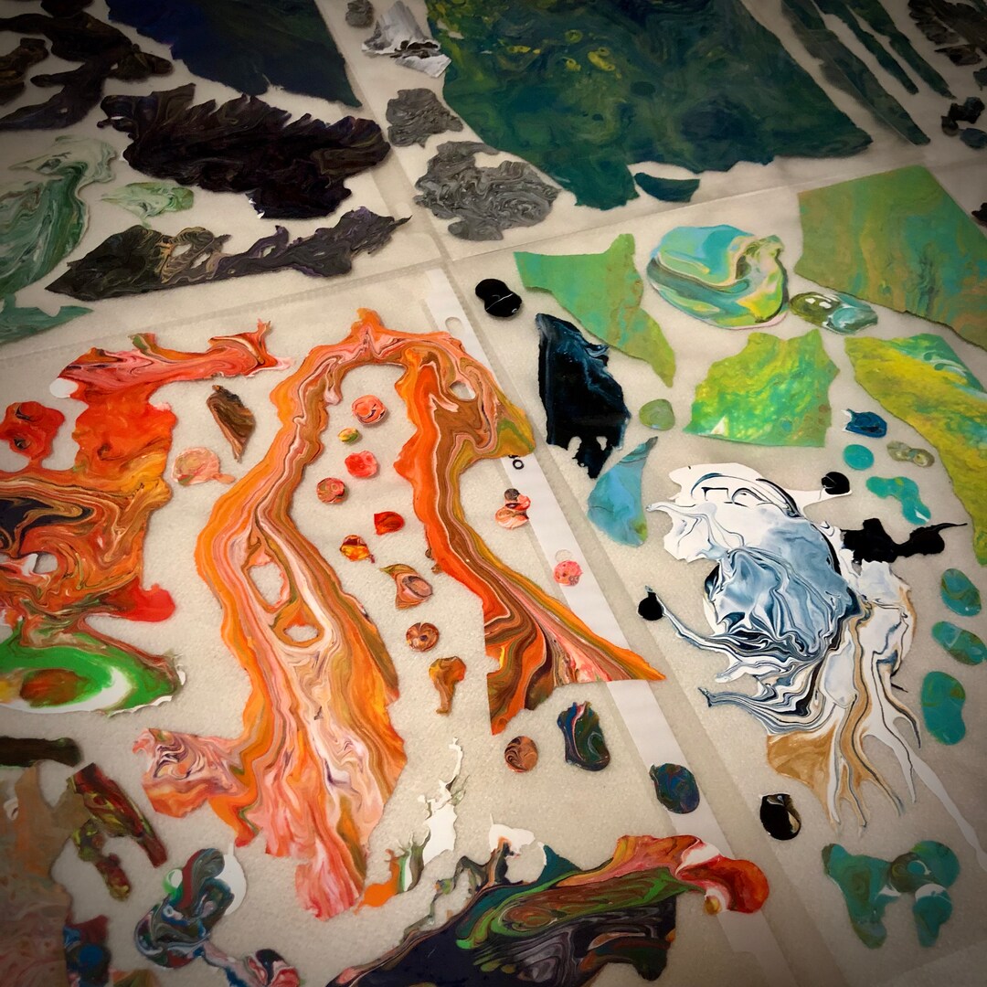 Acrylic Skin SCRAP Sheets for Jewelry Making, Acrylic Pour Art and ...