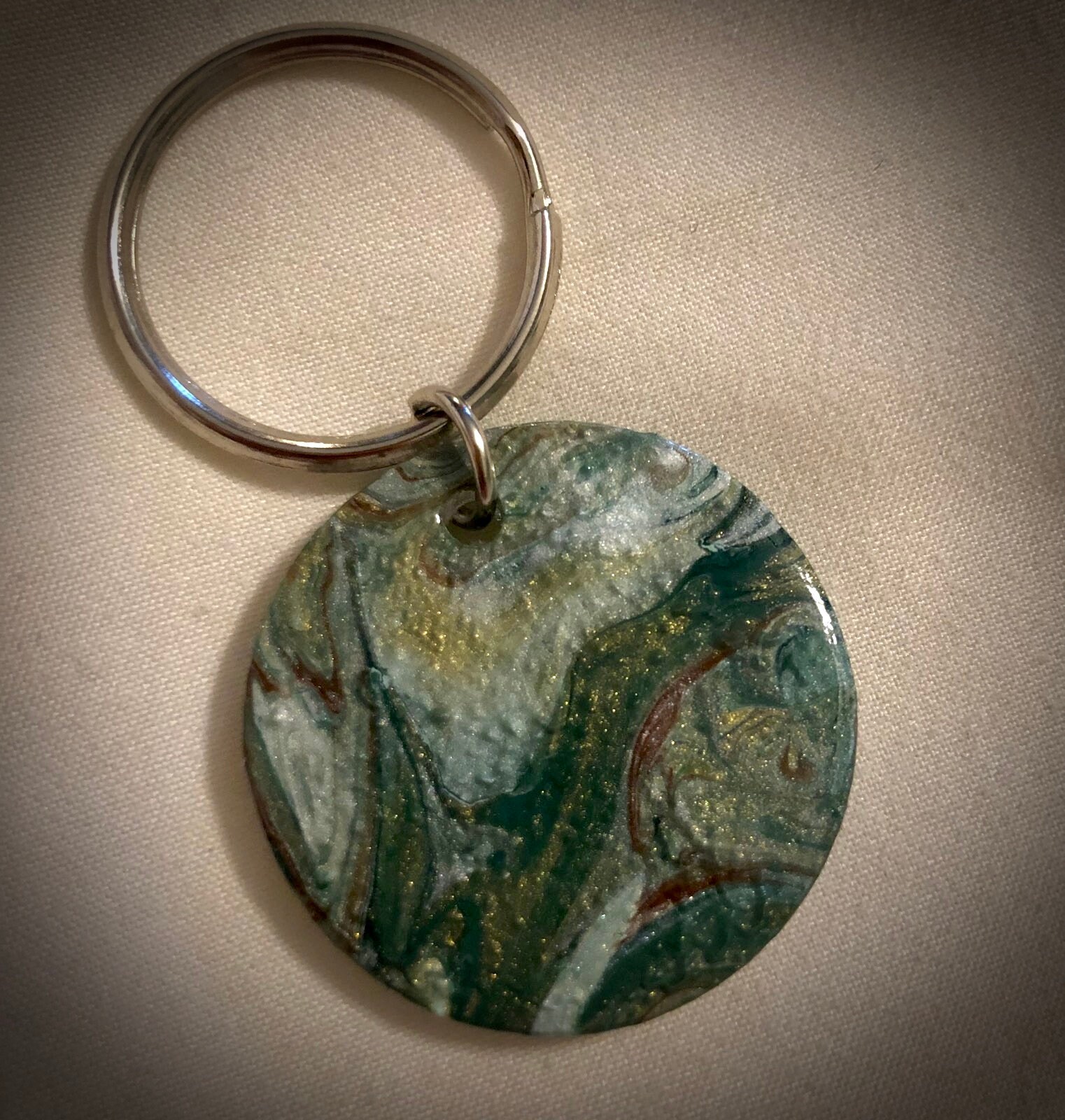 Fluid Art Keychain, Acrylic Skin Keychain, Painted Keychain, Acrylic ...