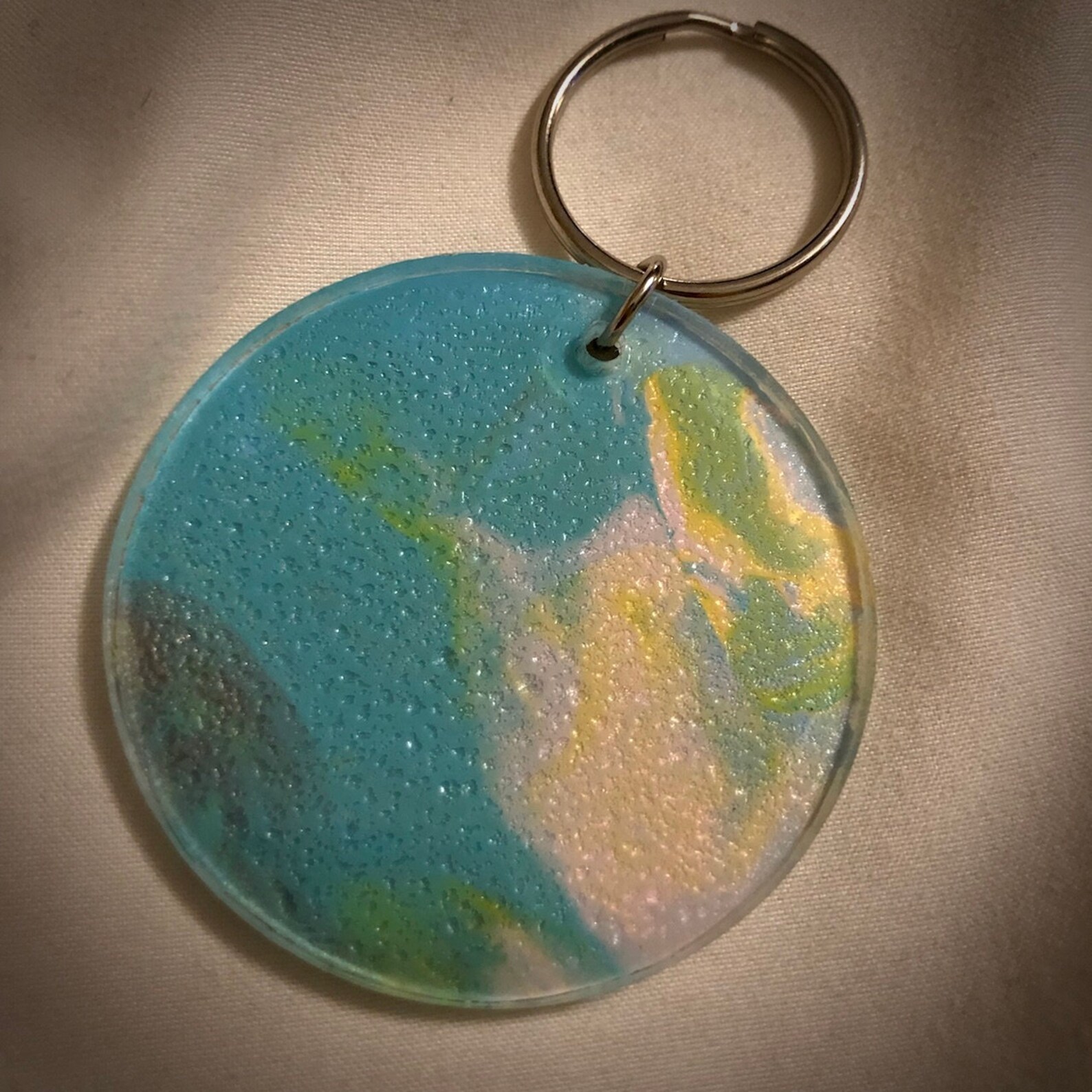 Fluid Art Keychain, Acrylic Skin Keychain, Painted Keychain, Acrylic ...