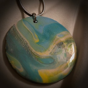 Fluid Art Keychain, Acrylic Skin Keychain, Painted Keychain, Acrylic ...