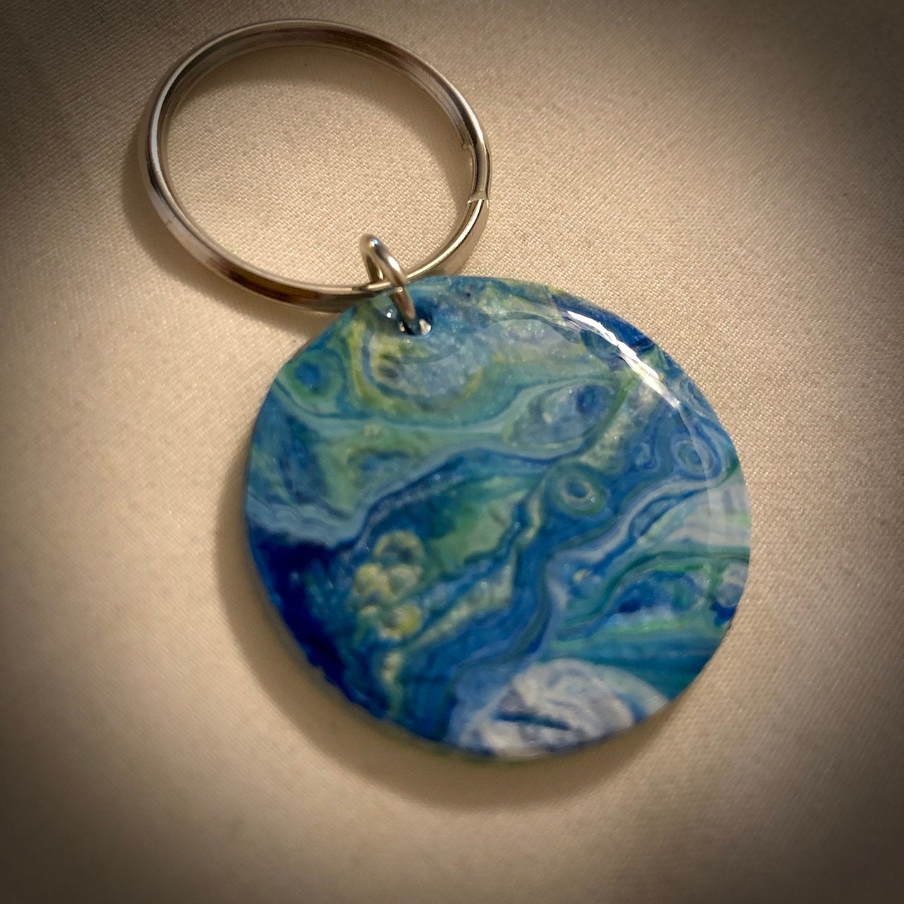 Fluid Art Keychain Acrylic Skin Keychain Painted Keychain - Etsy Ireland
