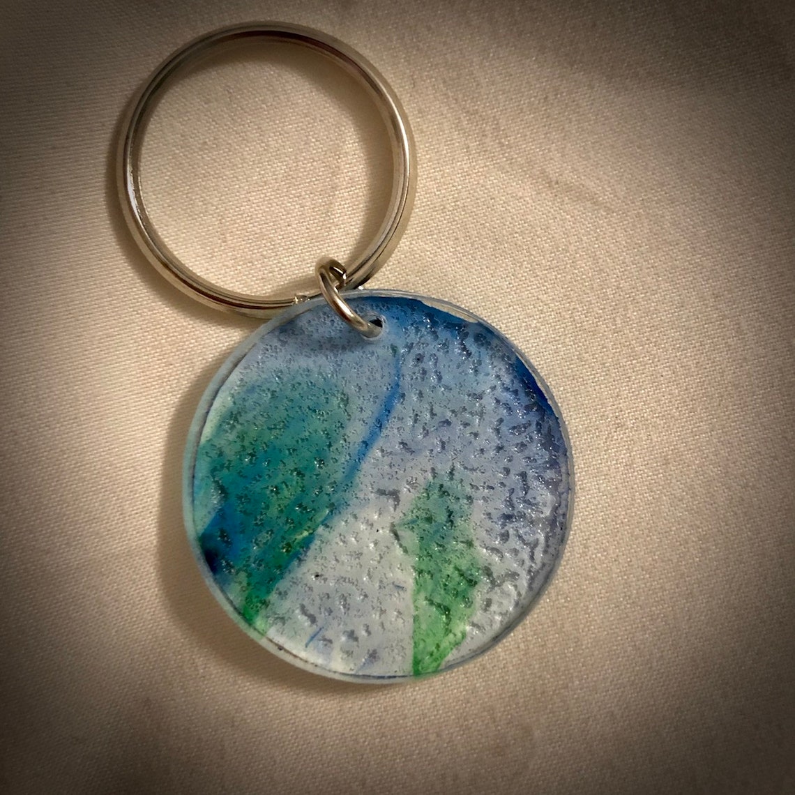 Fluid Art Keychain, Acrylic Skin Keychain, Painted Keychain, Acrylic ...