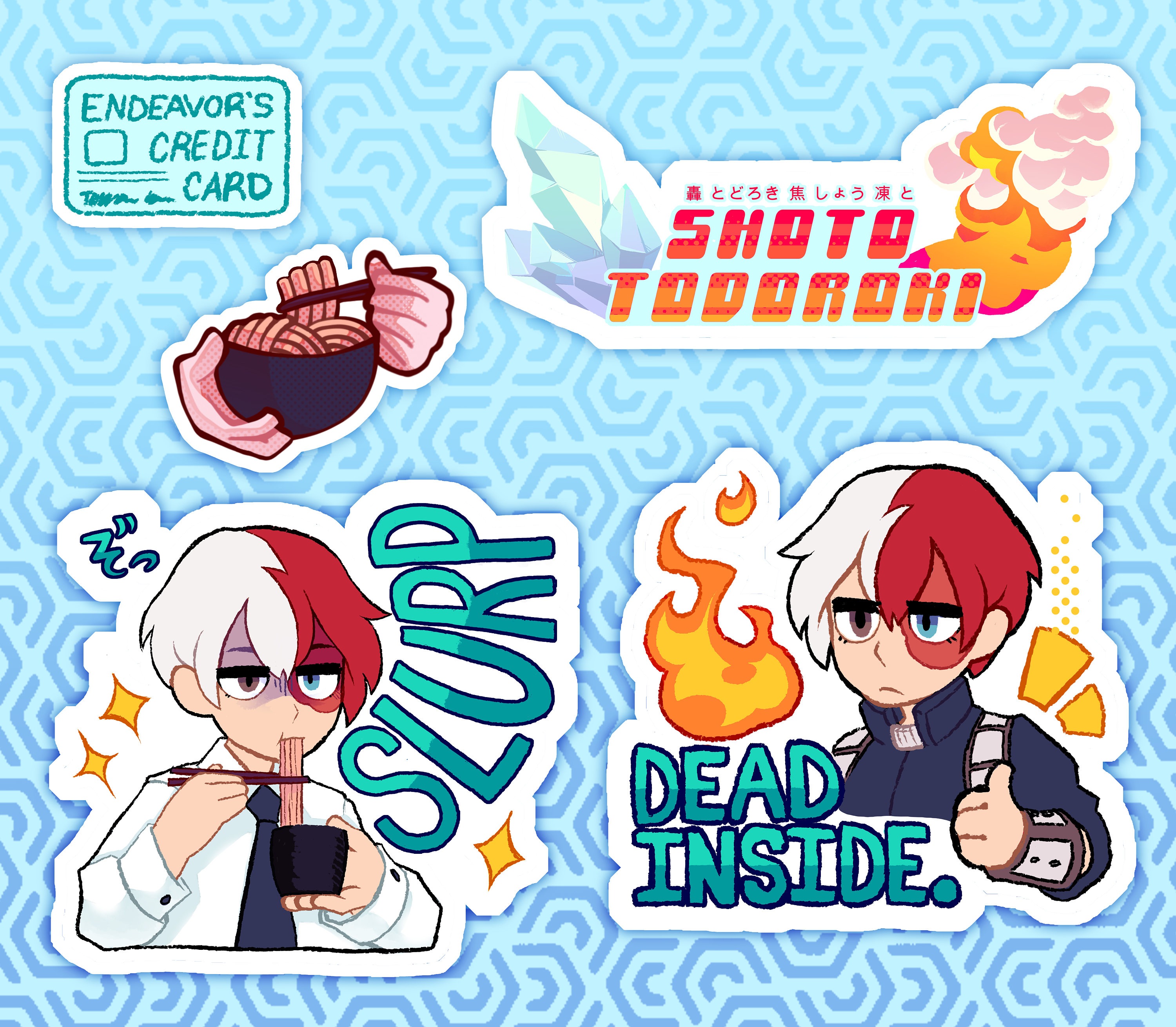 Todoroki Sticker Pack - Etsy