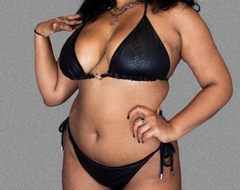 Siren Black Python Bikini Set - Etsy