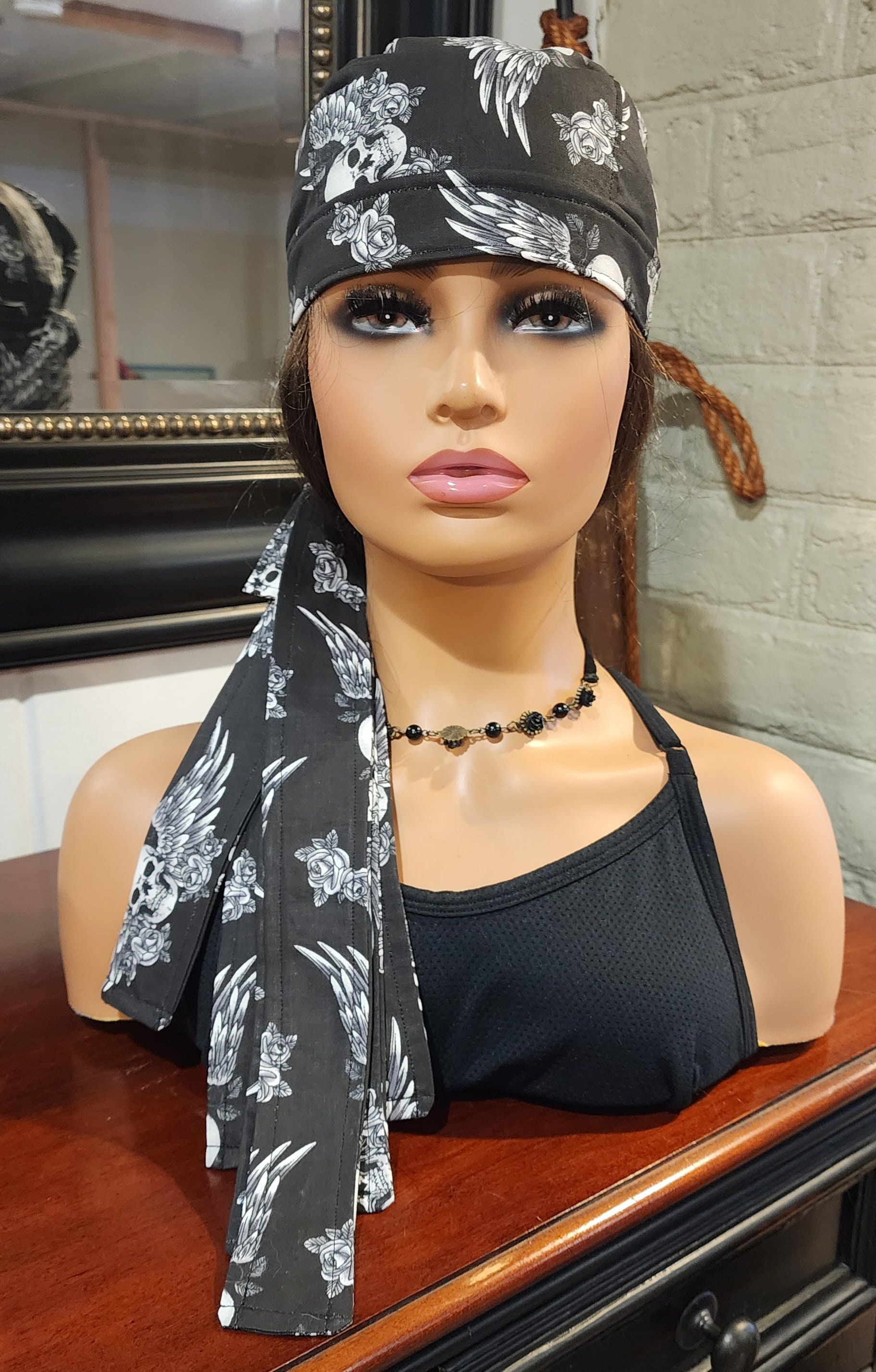 Brazen Skull Cap With Tails Etsy