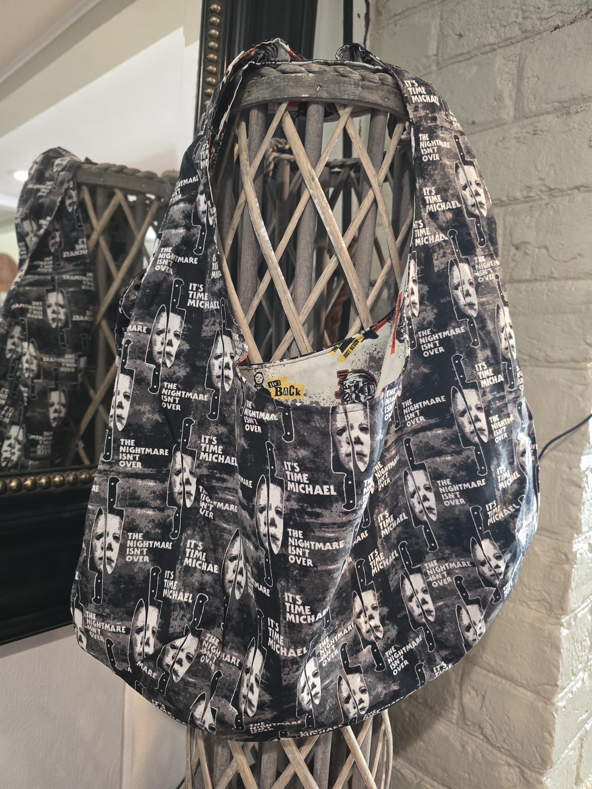 Reversible Custom Tote Bag Horror Themed - Etsy