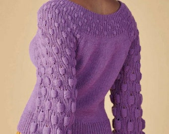 Knitting Pattern Bits and Bobble Sweater - Etsy Canada