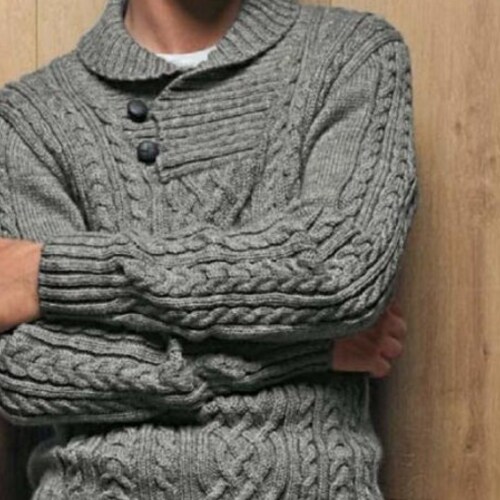 Men's Guernsey Style Sweater Knitting Pattern DK 8 Ply - Etsy Canada