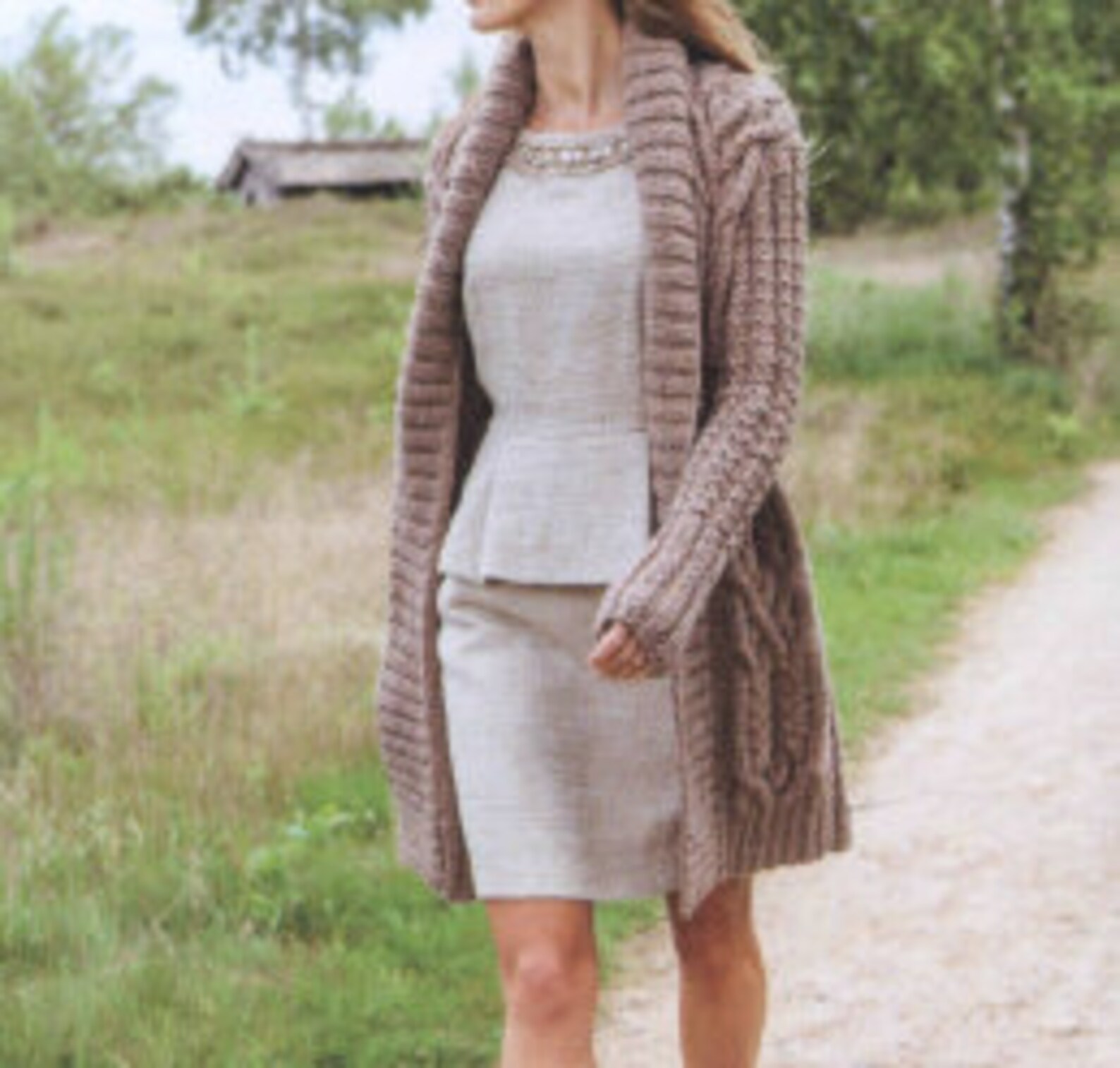 KNITTING PATTERN Chunky Cable Coat Jacket Sweater Women/cable - Etsy