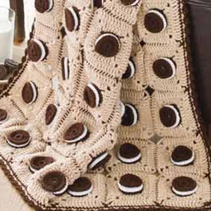 Oreo Blanket CROCHET PATTERN Cookie Throw Afghan/worsted Yarn/instant ...