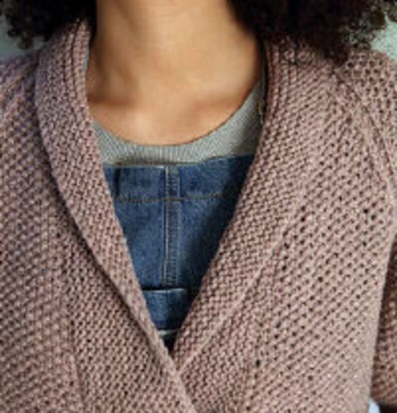 Boxy Jacket KNITTING PATTERN Women/dusky Pink Cardigan Knit - Etsy UK