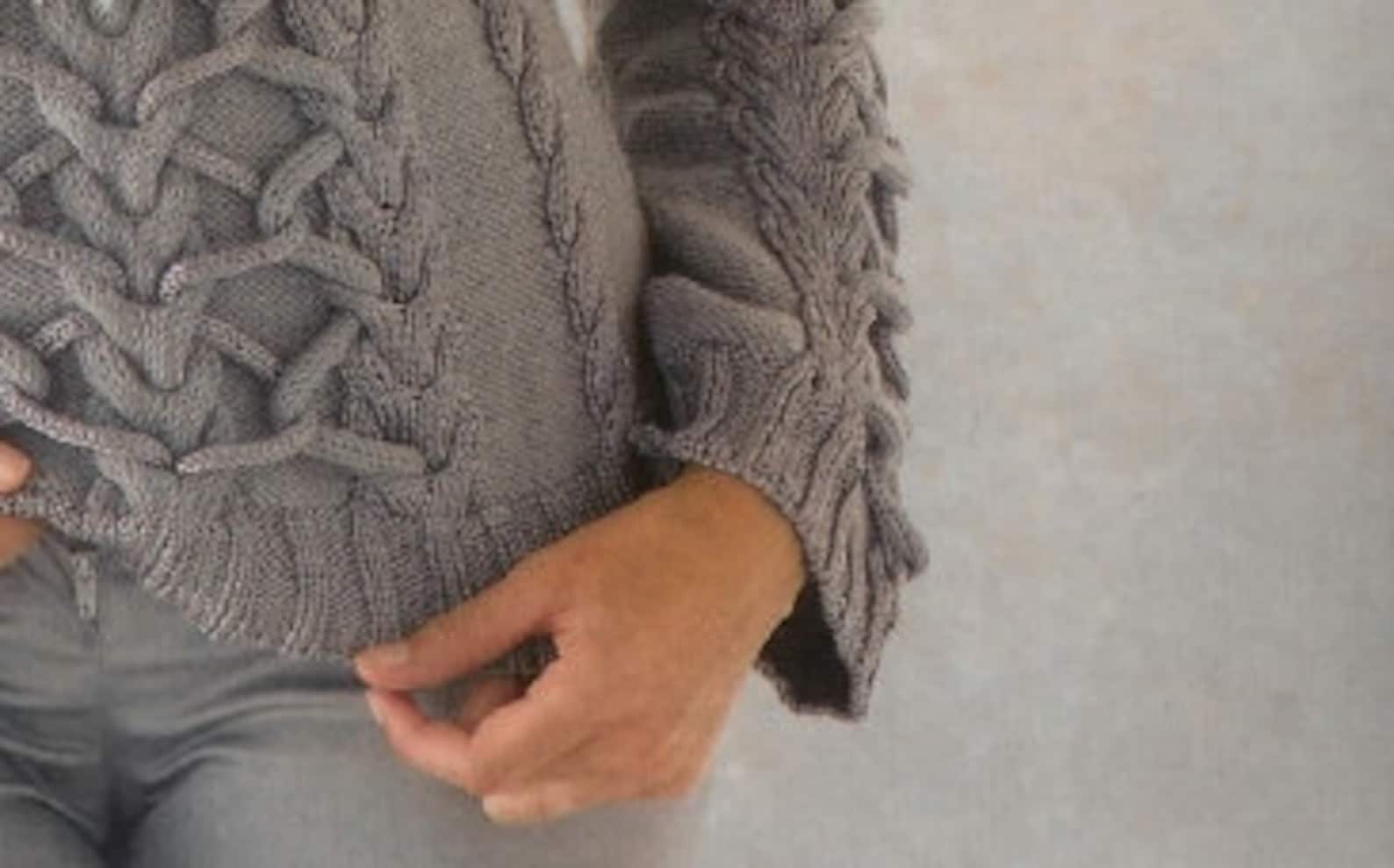 Cable Sweater KNITTING PATTERN Women/cable Pullover Knit Pattern ...