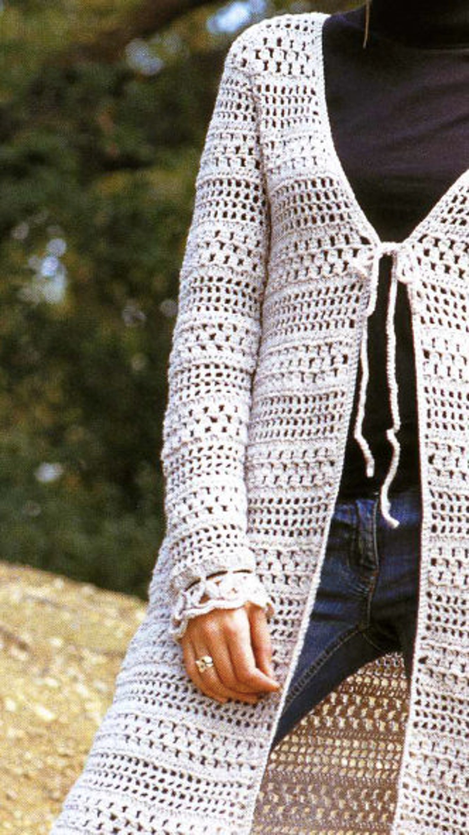 Crop Duster Coat CROCHET PATTERN Women/instant PDF - Etsy