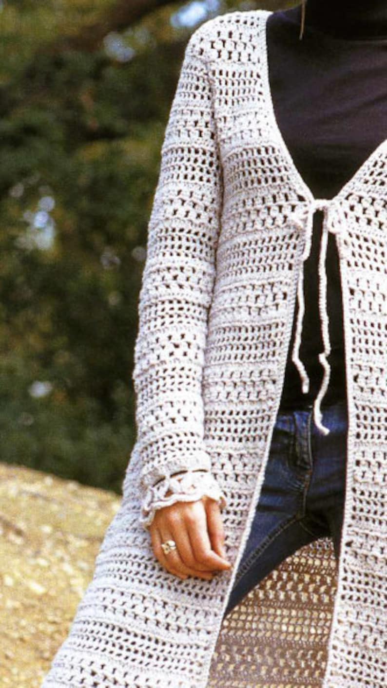 Crochet Lace Coat CROCHET PATTERN Women/instant PDF Download/vintage ...