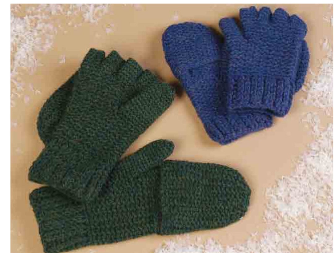 Mittens CROCHET PATTERN Mittens for Women & Kids/reversible With Flap ...