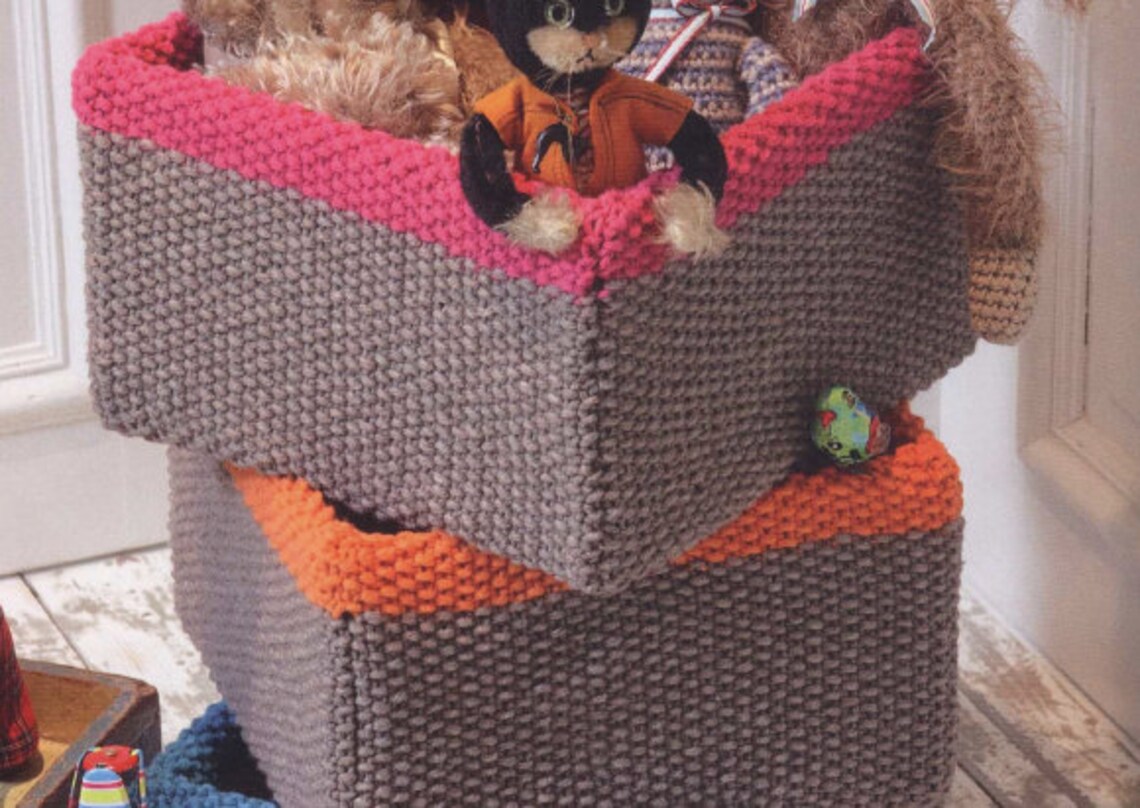 Easy Knit Box Cover PATTERN Instant PDF Download Vintage - Etsy