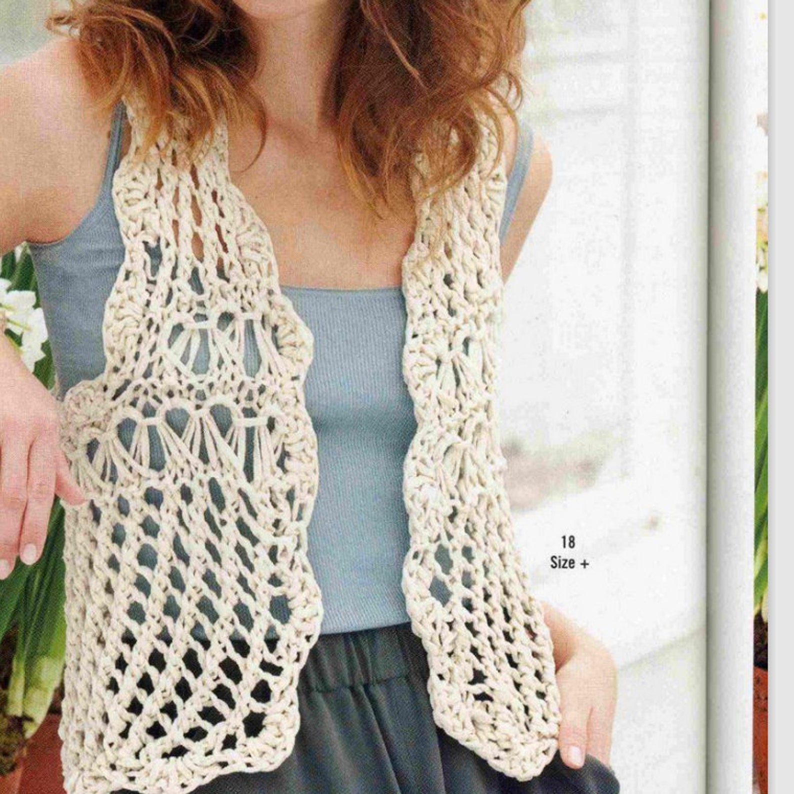 Summer Vest Jacket KNITTING PATTERN Women/chunky Yarn Vintage - Etsy