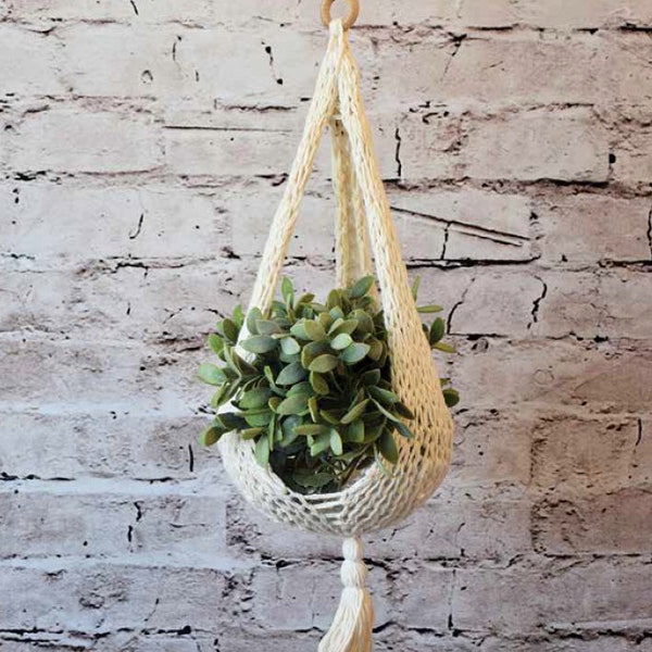 Knit Hanging Planter - Etsy