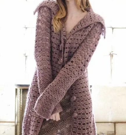 Lace Coat CROCHET PATTERN Women/instant PDF Download/crochet Long ...