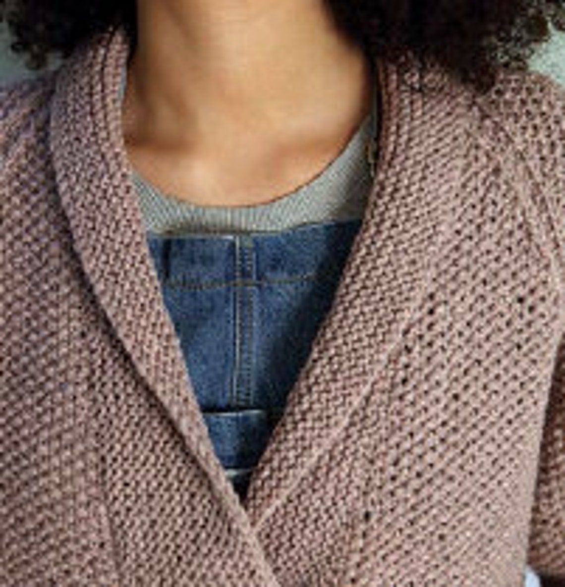 Boxy Jacket KNITTING PATTERN Women/dusky Pink Cardigan Knit - Etsy UK