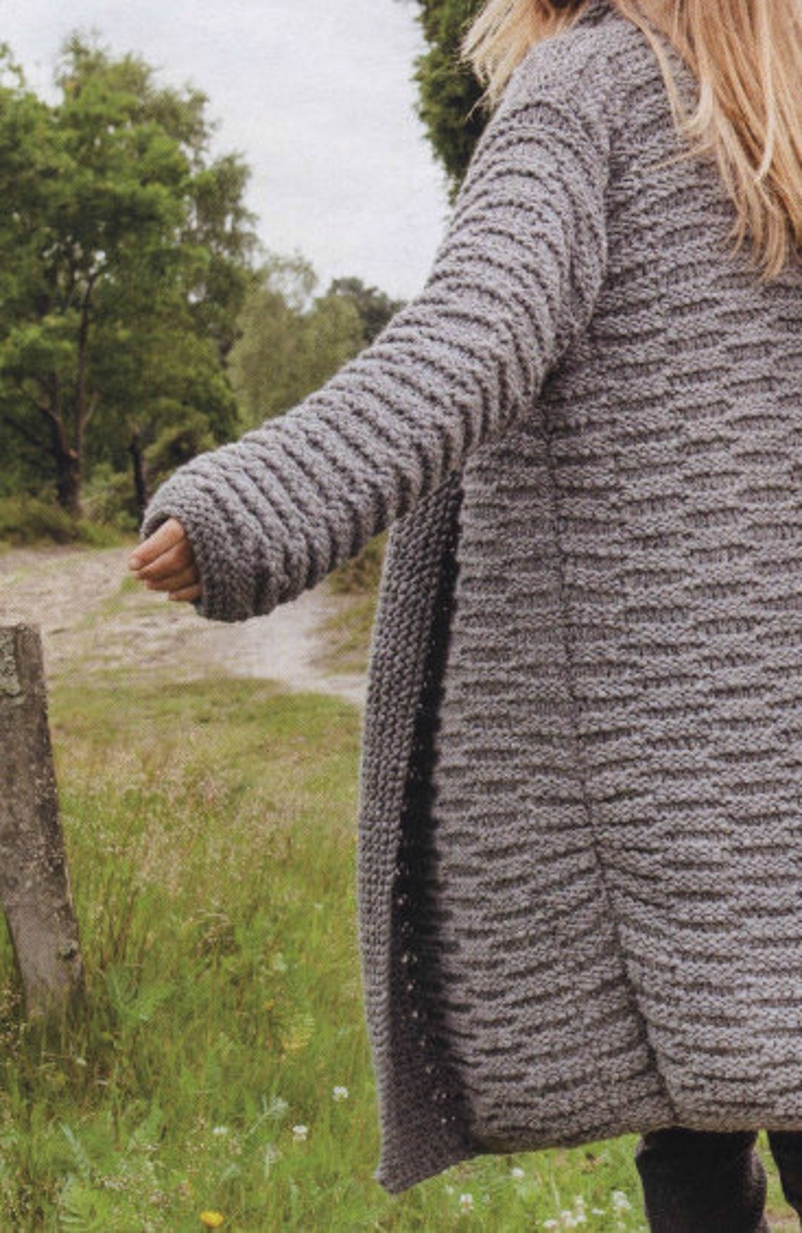 KNITTING PATTERN Coat Jacket Sweater Women/cardigan Knit | Etsy