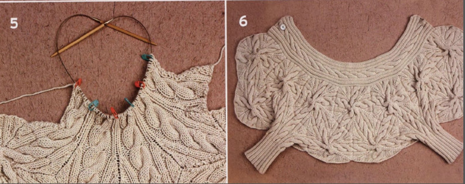 PDF KNITTING PATTERN Cable Cape Women/wedding Shawl Bolero Capelet ...