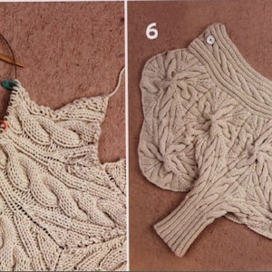 PDF KNITTING PATTERN Cable Cape Women/wedding Shawl Bolero Capelet ...