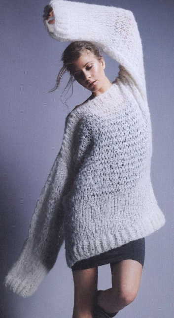 Loose Oversized Sweater KNITTING PATTERN Beginner Easy | Etsy Canada