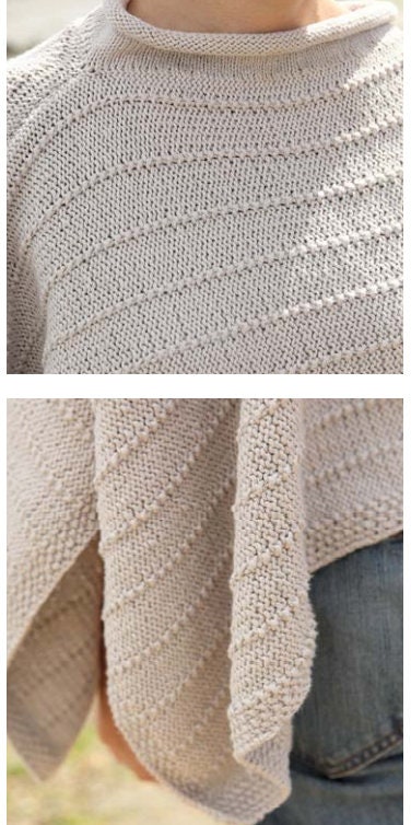 PDF KNITTING PATTERN Poncho Women/worsted Medium Weight Yarn/instant ...