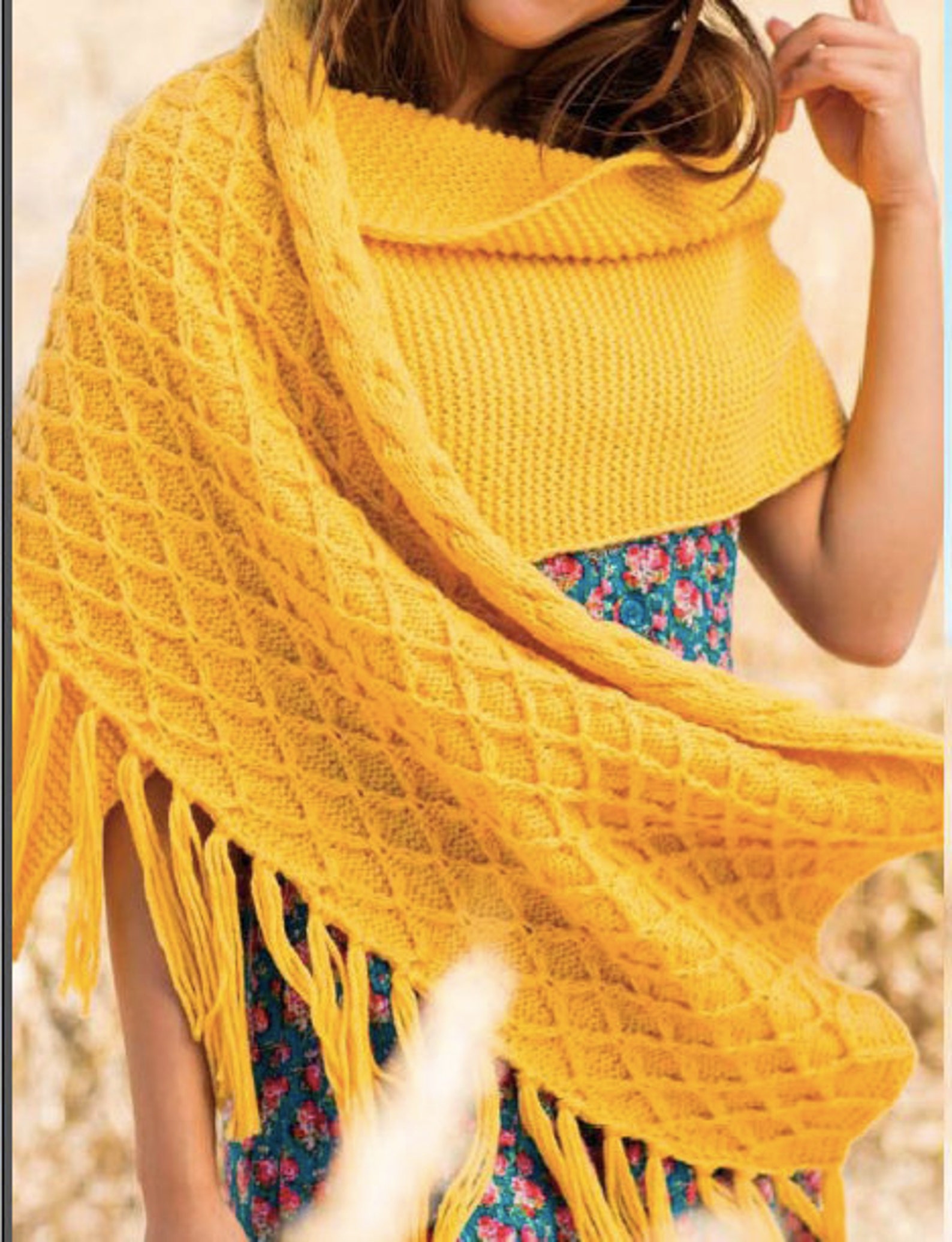 Boho Shawl KNITTING PATTERN Women Knitted Boho Scarf Pattern - Etsy