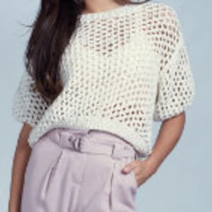 Easy White Mesh Tank Top Women Knit PATTERN /DIY Mesh Top/instant PDF ...