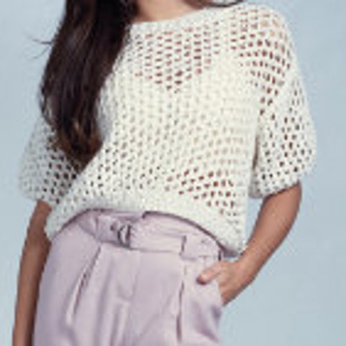 Easy White Mesh Tank Top Women Knit PATTERN /DIY Mesh | Etsy