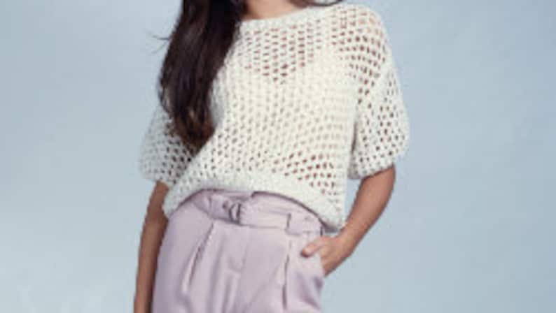 Easy White Mesh Tank Top Women Knit PATTERN /DIY Mesh | Etsy