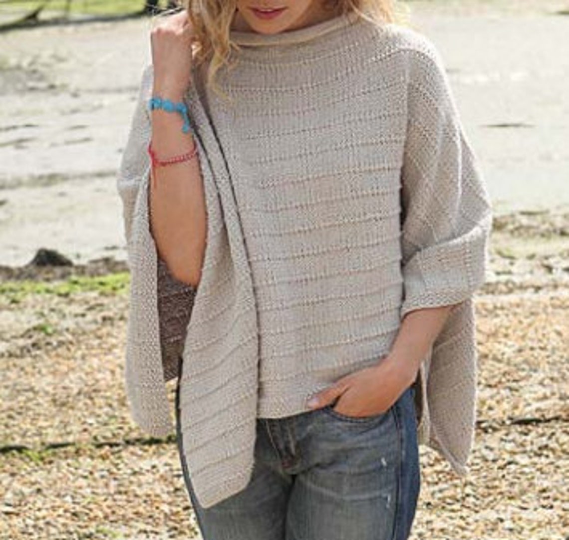 Poncho KNITTING PATTERN Women Instant Download/worsted Medium Weight ...