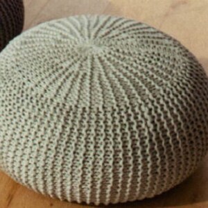 PDF KNITTING PATTERN Poufe Pouffe Stool Ottoman Footstool Home Decor ...