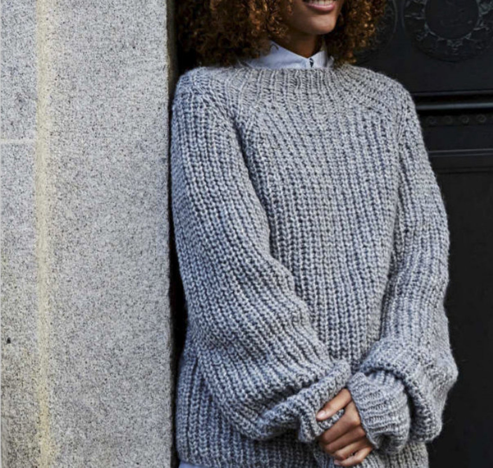 KNITTING PATTERN PDF Easy Chunky Sweater Women/chunky Yarn - Etsy