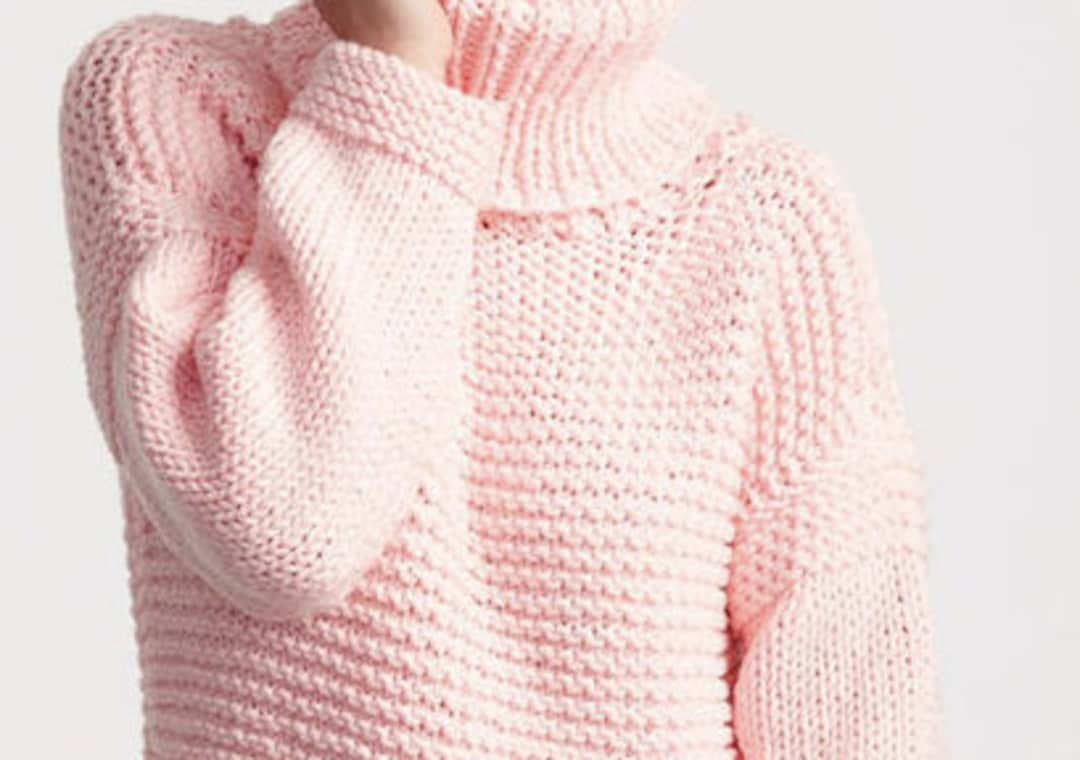 KNITTING PATTERN ⨯ Chunky Knit Sweater Pattern, Bulky Sweater Knitting ...