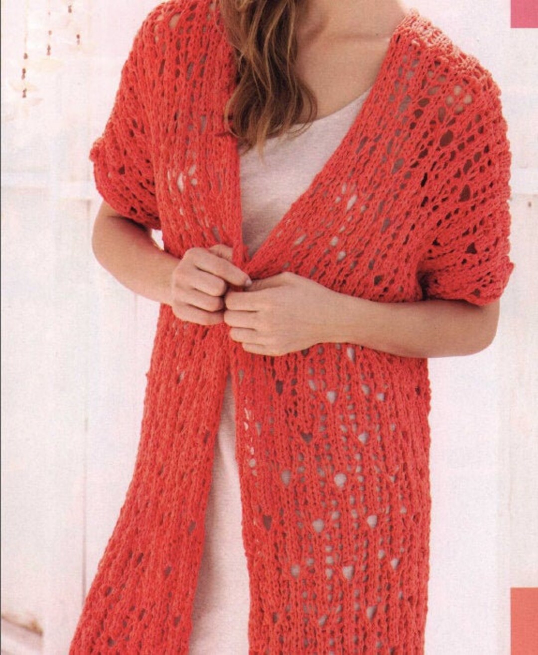 KNITTING PATTERN ⨯ Summer Jacket Pattern, Beach Coverup Cardigan ...