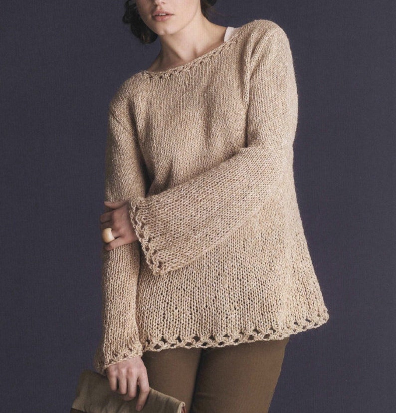PDF KNITTING PATTERN Spring Sweater Pattern Loose Top | Etsy