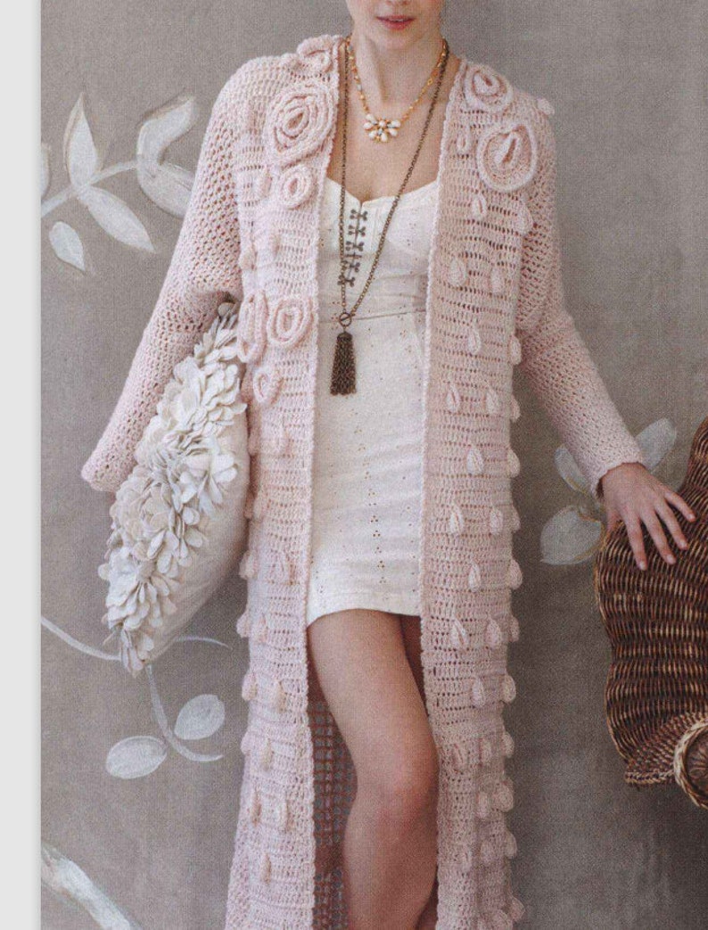 Duster Coat Long CROCHET PATTERN Women/worsted Yarn Instant PDF ...