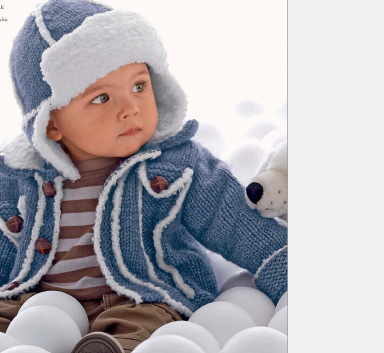 Baby Aviator Jacket Hat KNITTING PATTERN 3, 6, 12, 24m Chunky Yarn ...