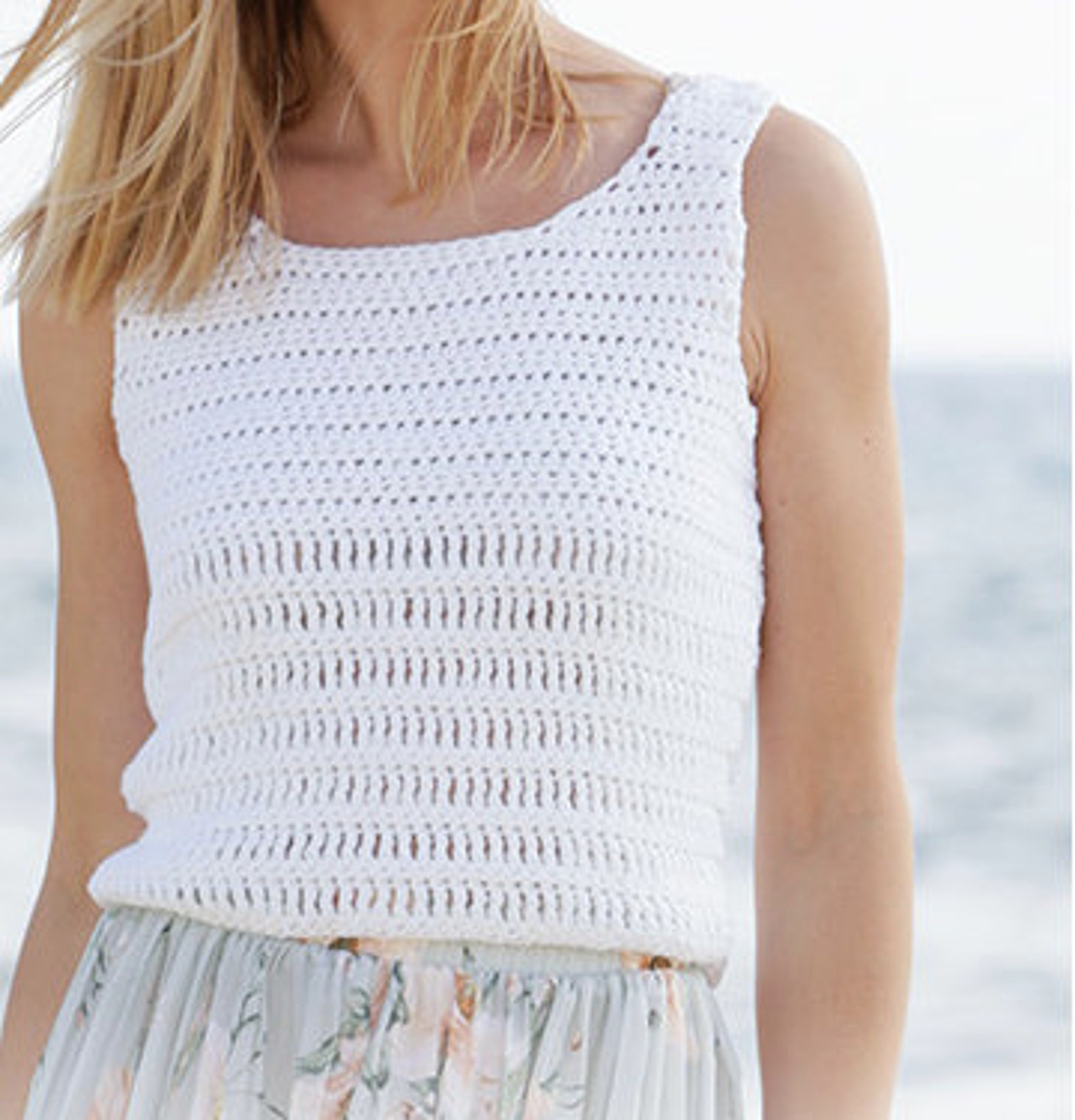 CROCHET PATTERN Easy Crochet Tank Top Summer Vest Tank Top - Etsy