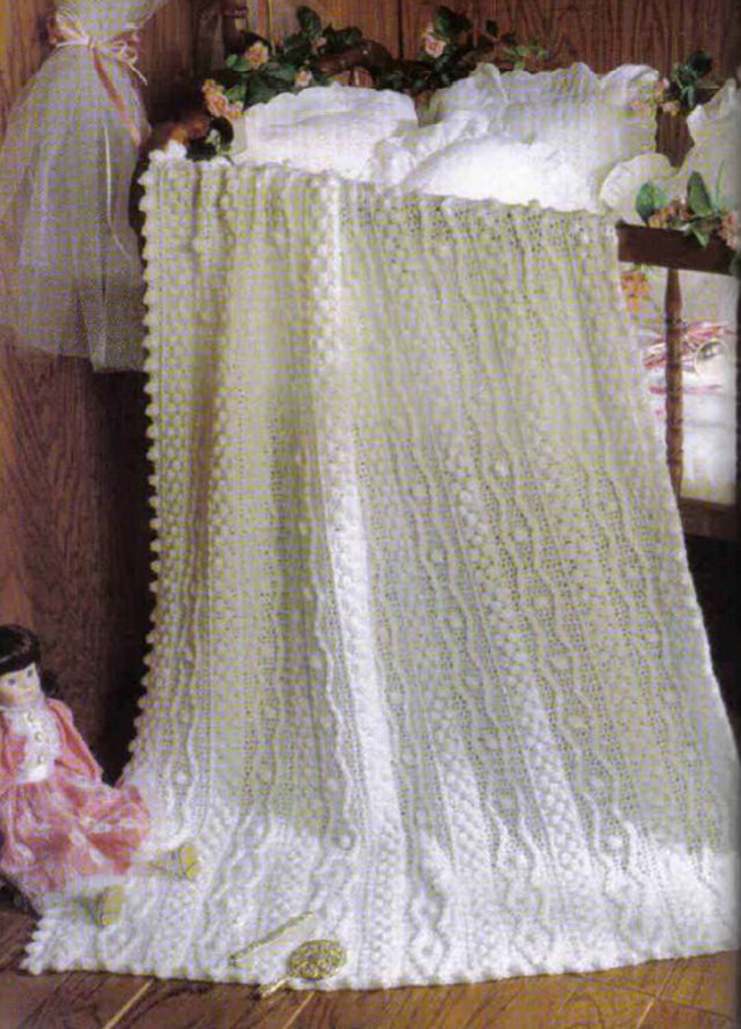 CROCHET PATTERN Aran Throw Afghan - Instant Download - Vintage ...